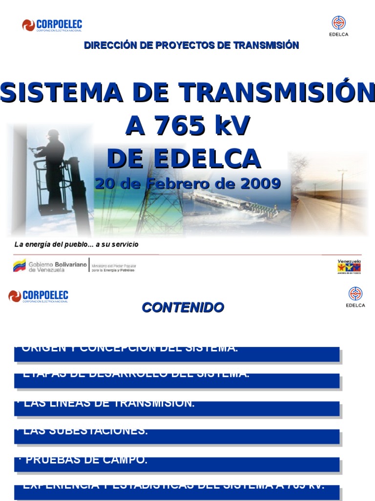 EDELCA - Proyectos de EHV de Venezuela - O Sanz | PDF | Subestacion ...