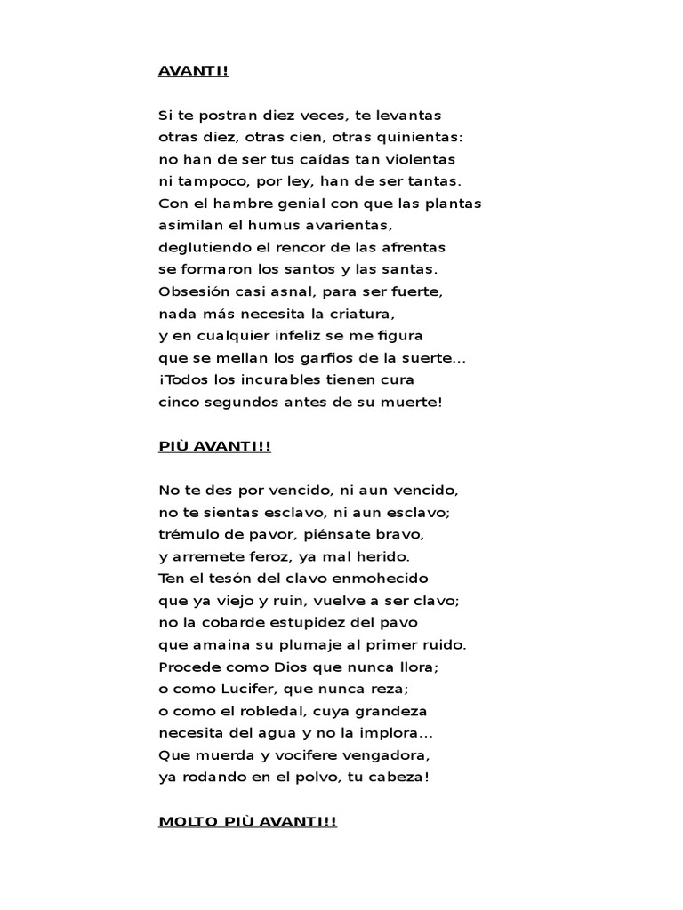 Avanti Almafuerte | PDF