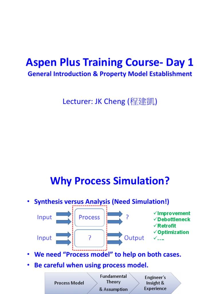 Aspen Plus Training Course | PDF | Gibbs Free Energy | Distillation