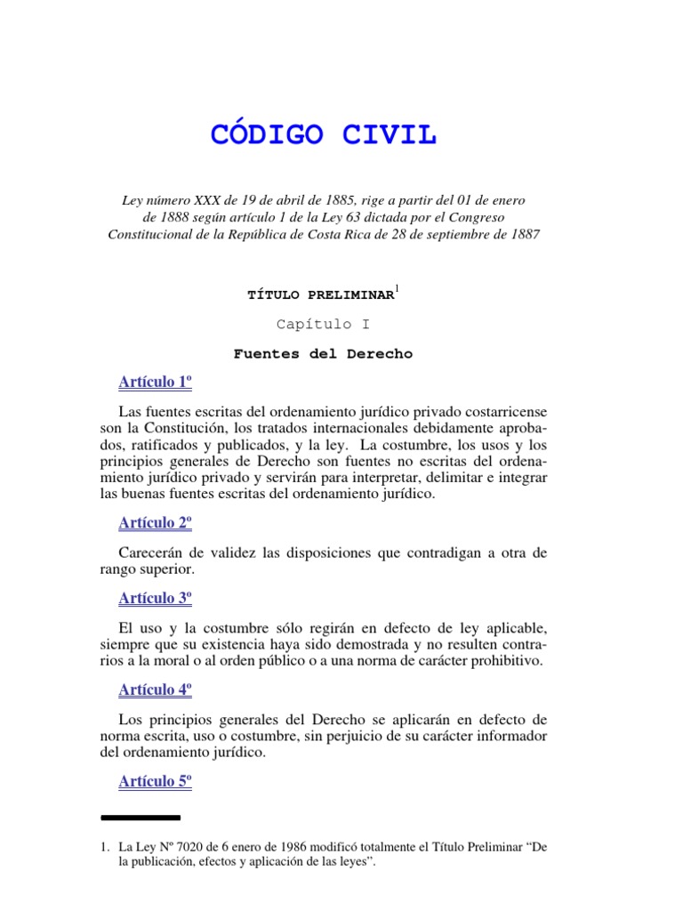 Codigo Civil de Costa Rica | Posesión (Ley) | Propiedad