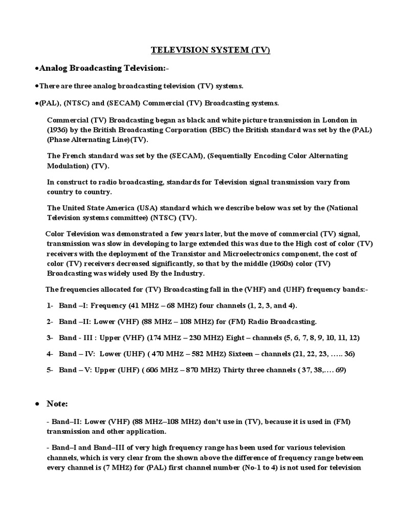 An In-Depth Examination of Analog and Digital Television Broadcasting ...