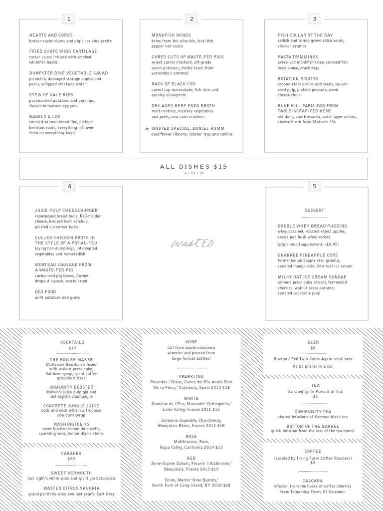 WastED Menu | PDF | Pickling | Beetroot