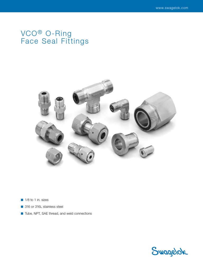 Swagelok VCO Face Seal Fittings | PDF | Pipe (Fluid Conveyance ...
