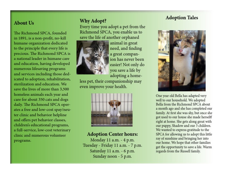 Richmond SPCA: Saving Lives Together | PDF | Lifestyle
