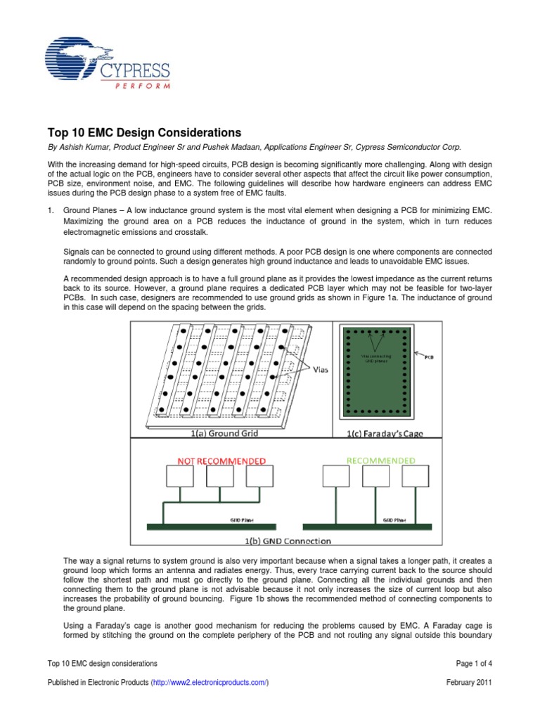 EMC Design Considerations - Article | PDF | Electromagnetic ...