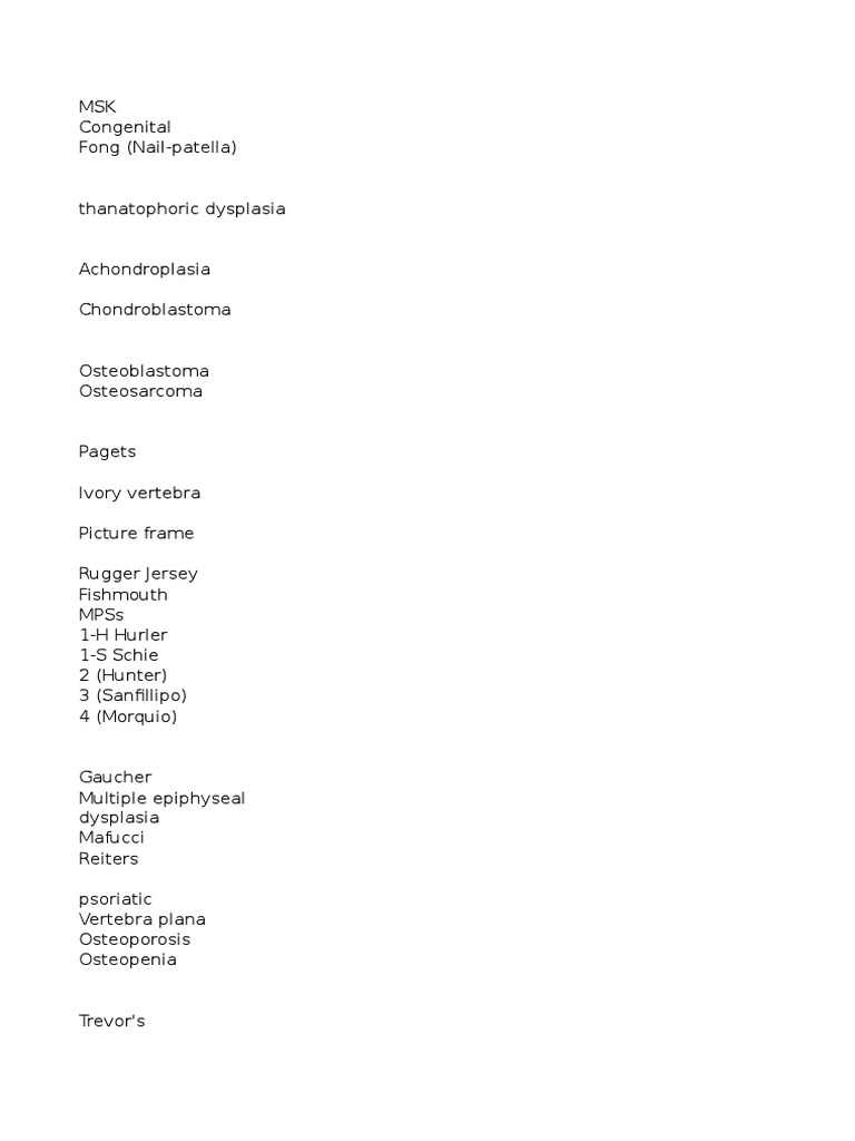 FRCR 2a MSK Chest Notes | PDF | Lung | Vertebra