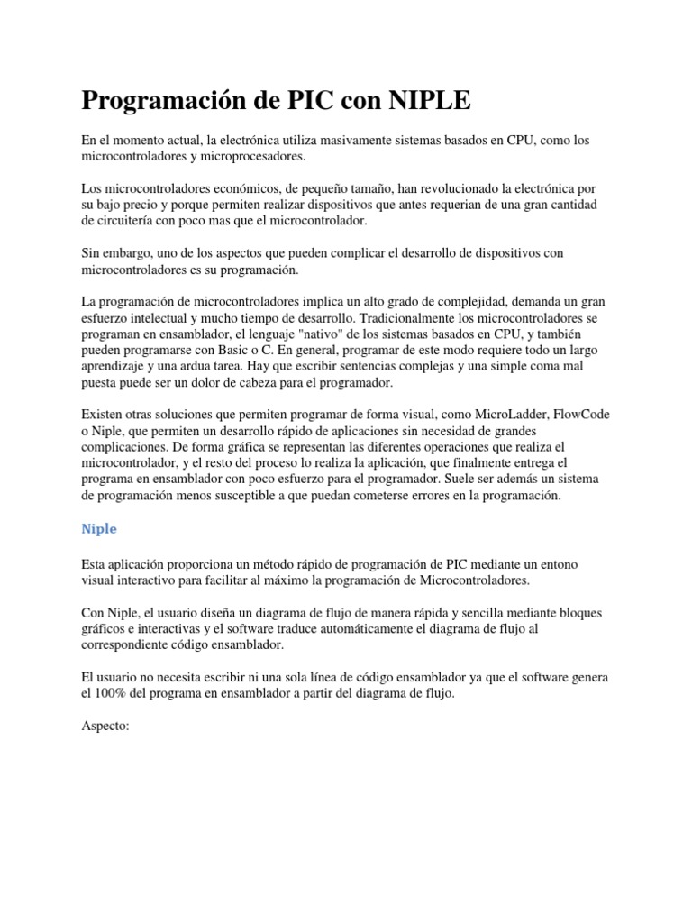 Programación de PIC | PDF | Microcontrolador | Programación de computadoras