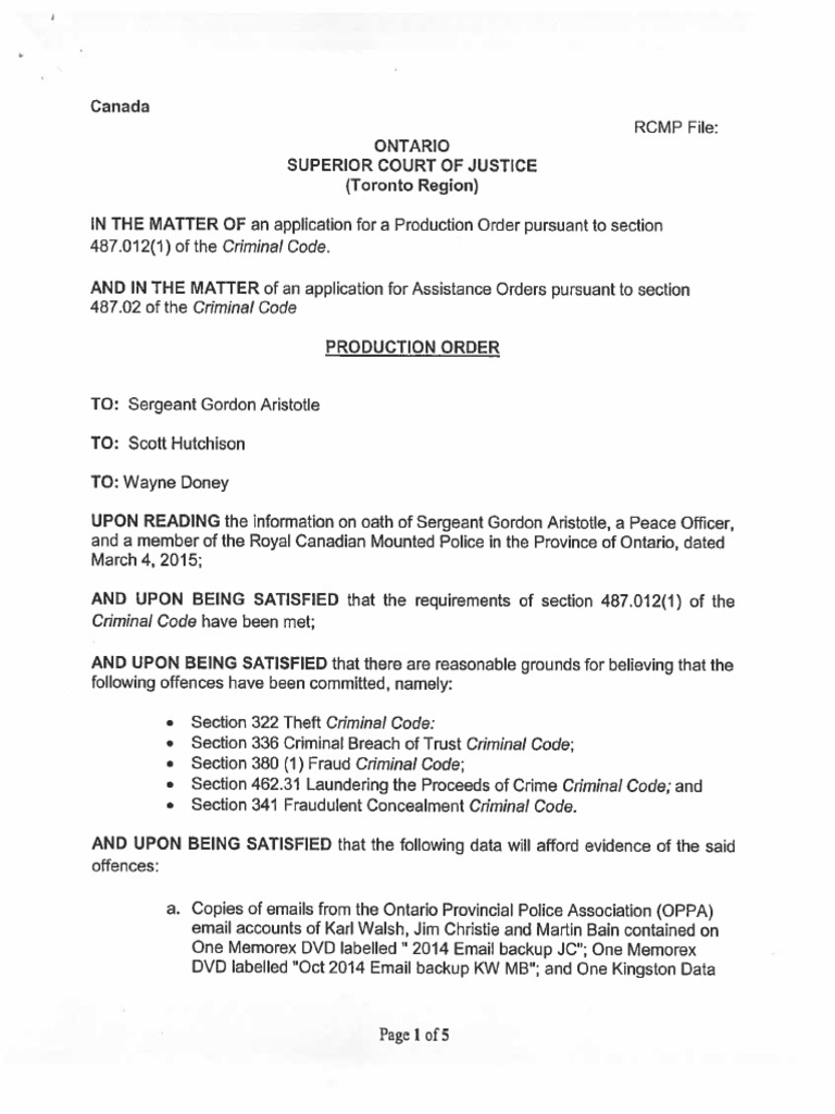 RCMP Warrant 13 | PDF