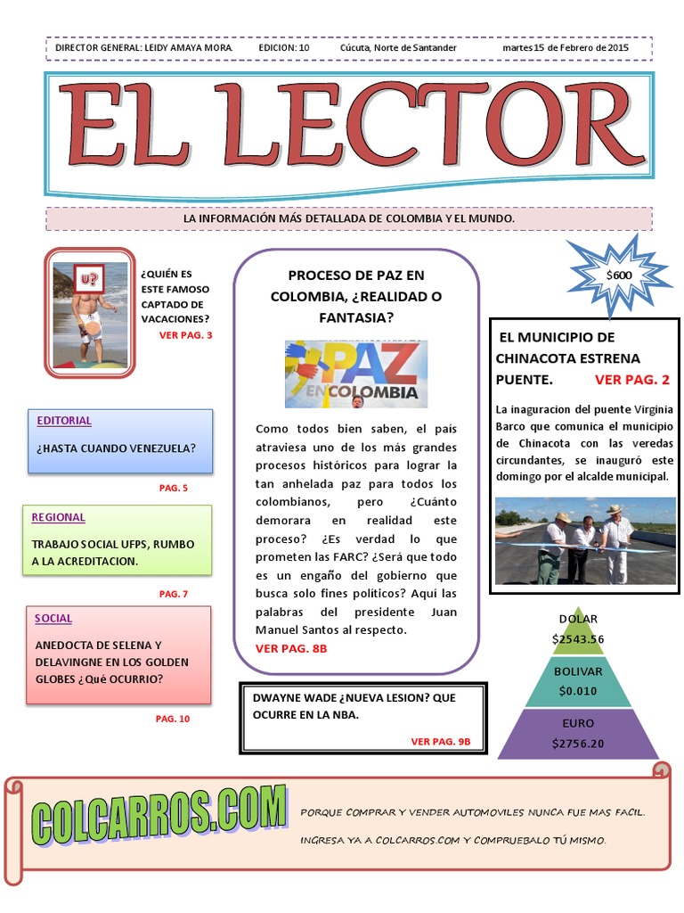 EJEMPLO DE PERIODICO INFORMATIVO. | Venezuela | Colombia