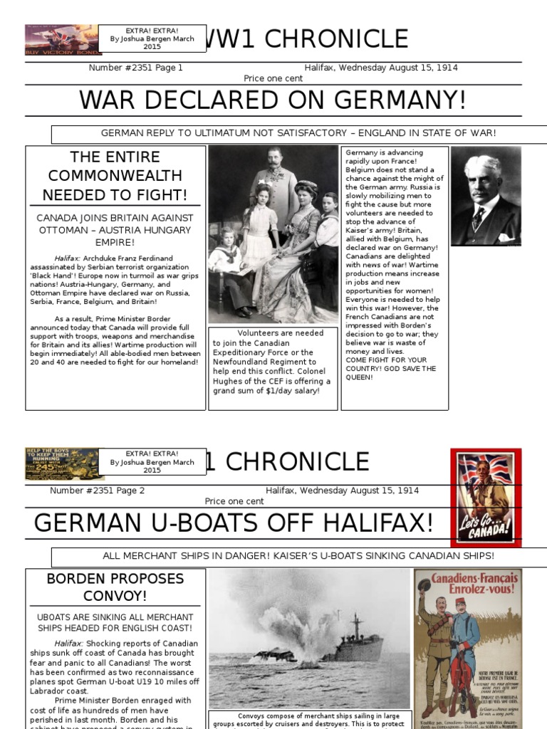 WW1 Newspaper | PDF | U Boats | Convoy