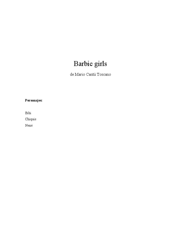 Barbie Girls | PDF | Madonna (animadora)