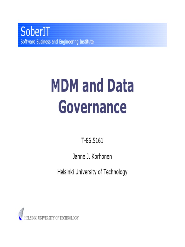 MDM and Data Governance | PDF | Governance | Business Process
