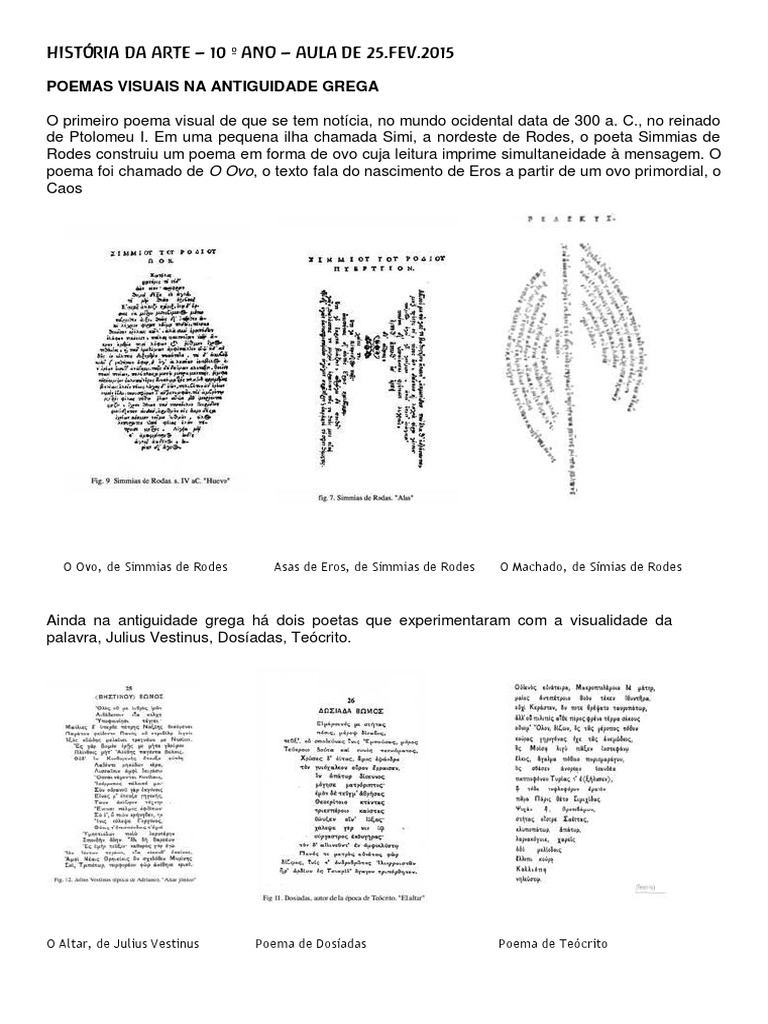 Poemas Visuais Pdf Poesia Artes Geral