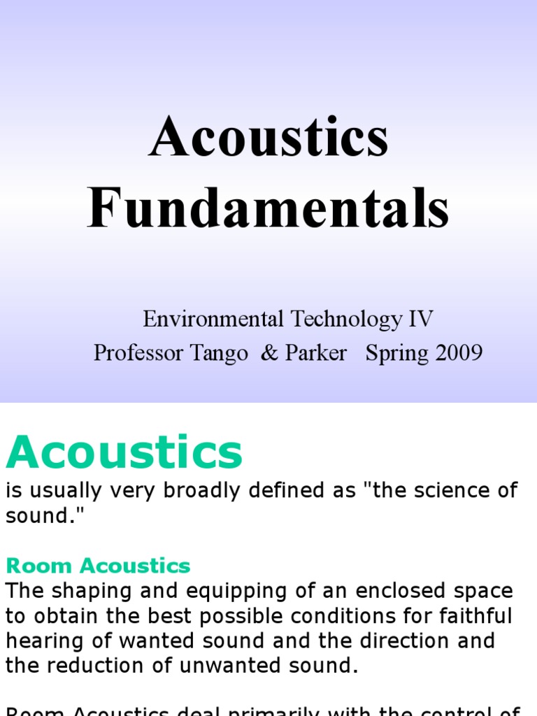 Acoustics Fundamentals | Sound | Oscillation