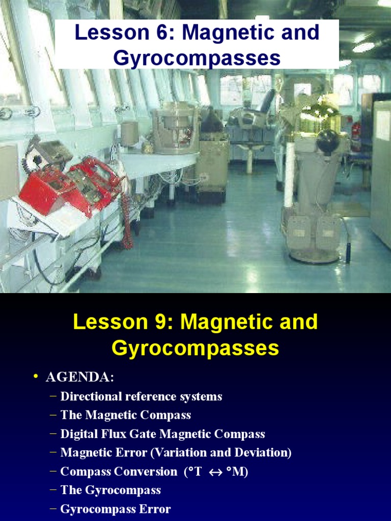 Magnetic Gyro Compass.ppt | Compass | Navigation