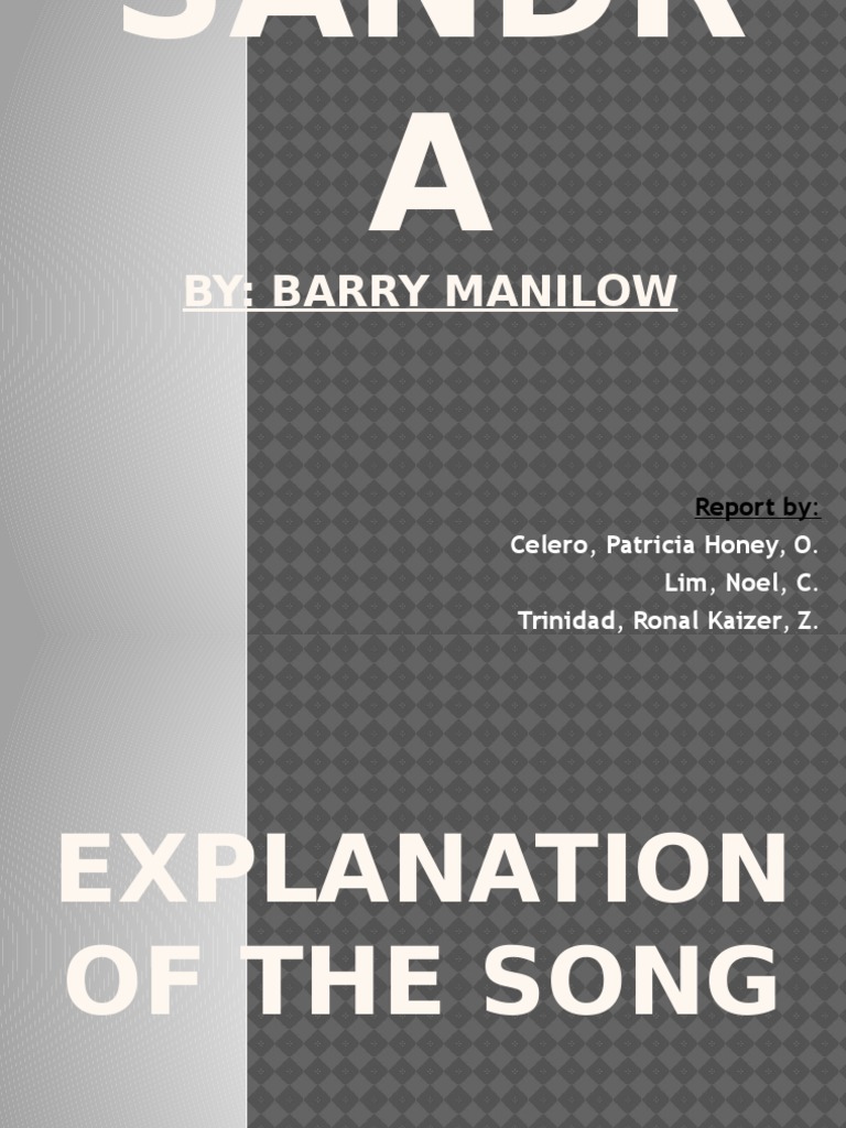 Sandra by Barry Manilow | Download Free PDF | Stress (Linguistics) | Poetry
