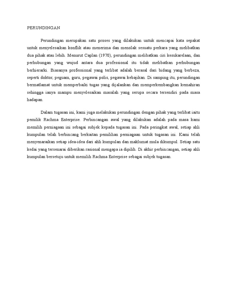 Proses Perundingan | PDF