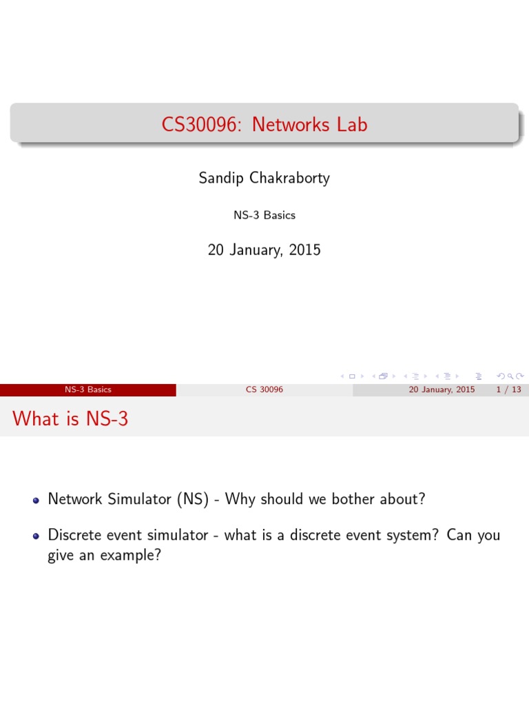 NS 3 | PDF | Computer Network | Simulation