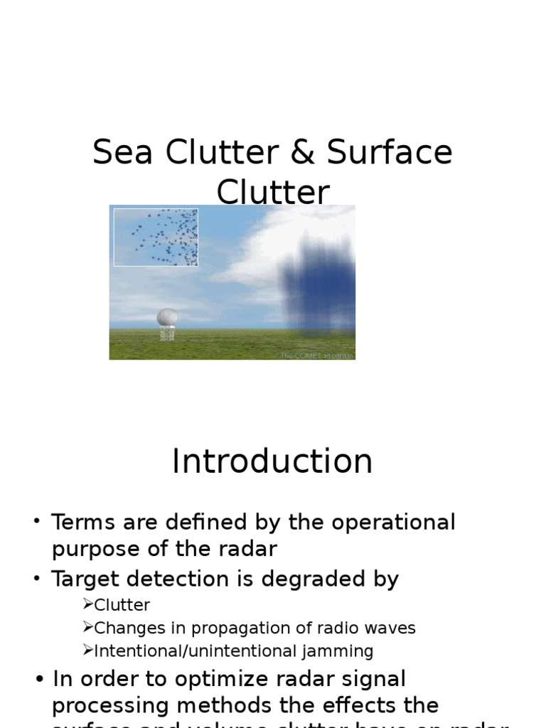 Sea Clutter & Surface Clutter | PDF | Radar | Doppler Effect