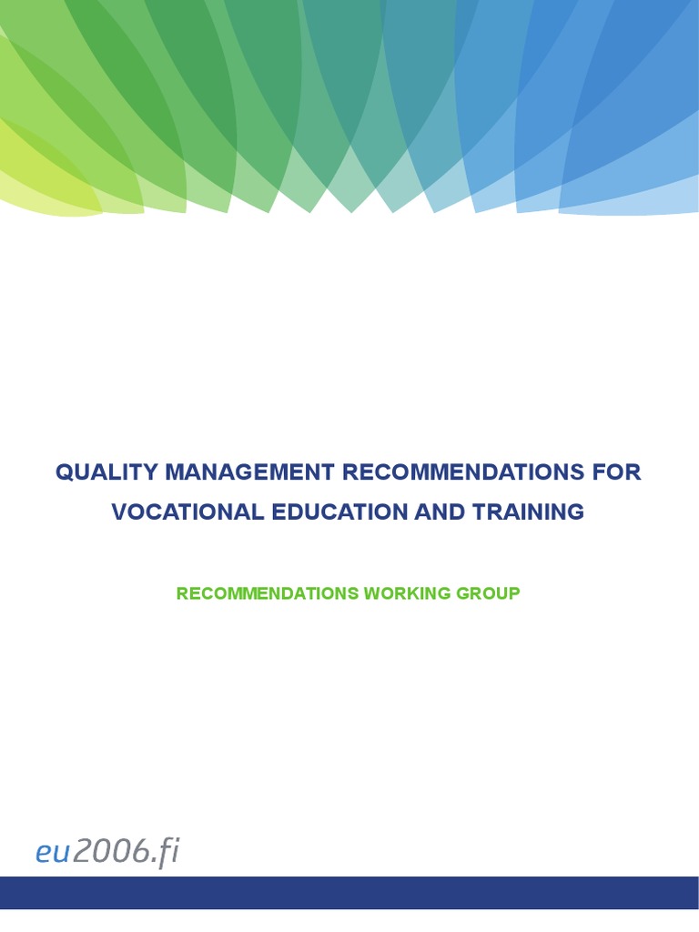 Quality-Background Document en | PDF | Vocational Education ...