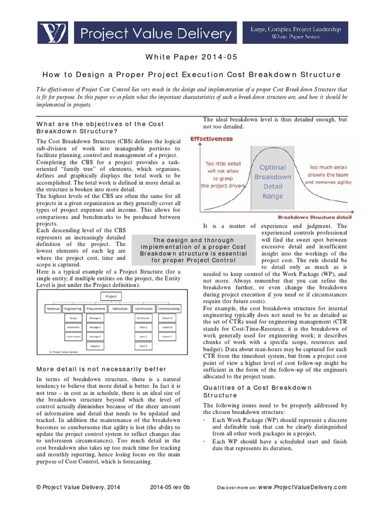 2014-05 Cost Breakdown Structure v0 | PDF | Cost Accounting | Project ...