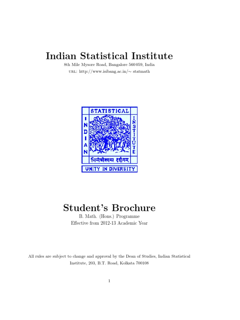 ISI B.math Syllabus | PDF | Ring (Mathematics) | Group (Mathematics)