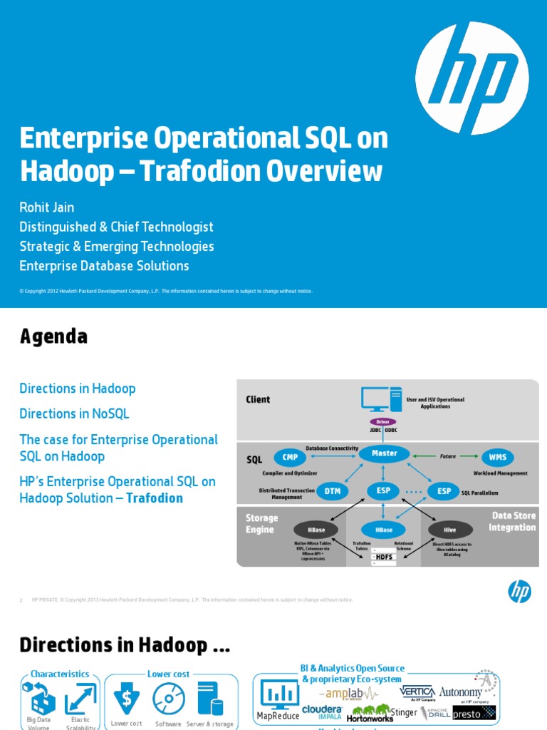 Trafodian Overview | PDF | Apache Hadoop | No Sql
