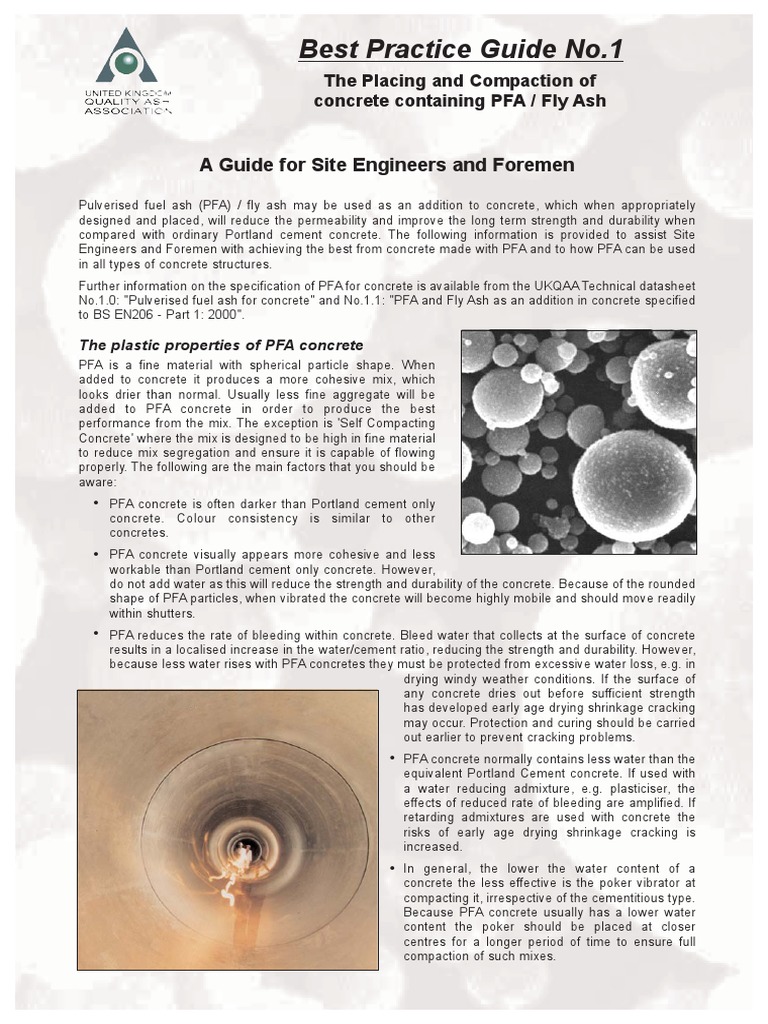 How To Handle PFA Concrete | PDF | Fly Ash | Concrete