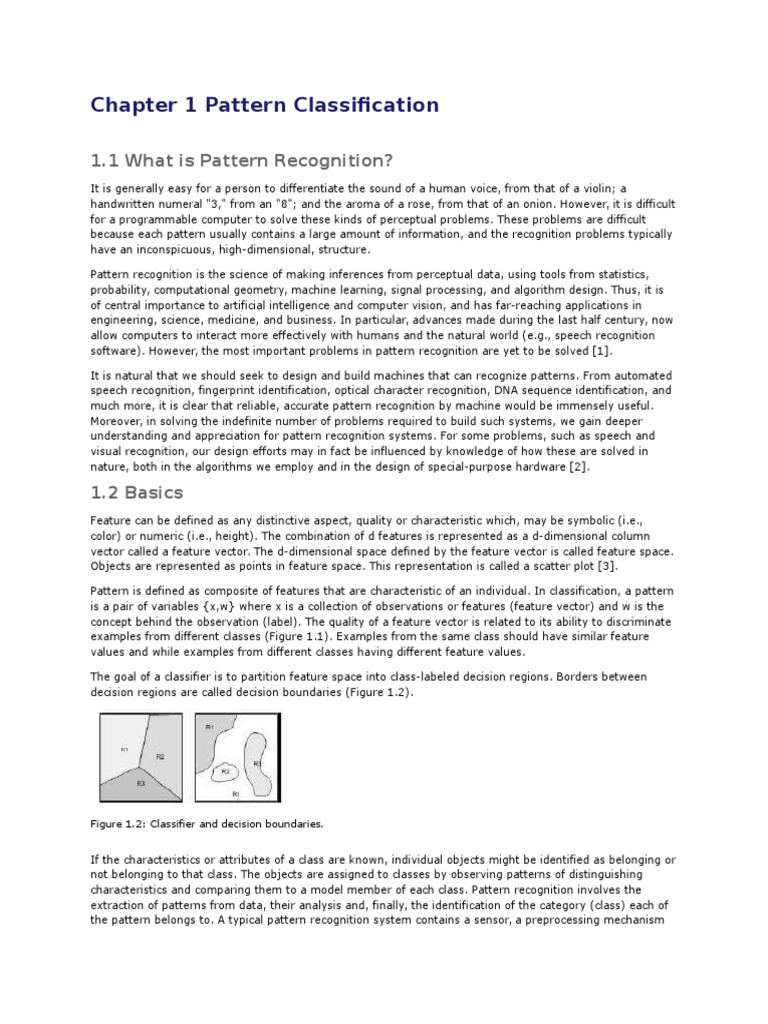 Chapter 1 Pattern Classification | PDF | Pattern Recognition | Invariant (Mathematics)