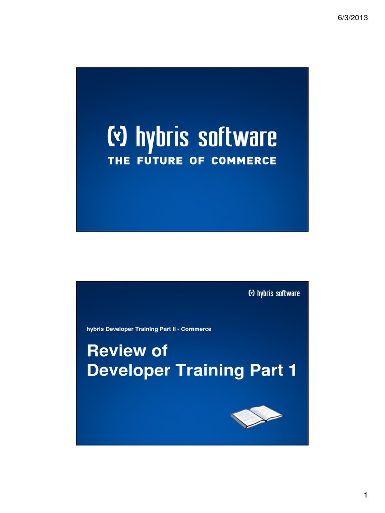 Hybris Developer Training Part II - Commerce - Module 02 - Software ...