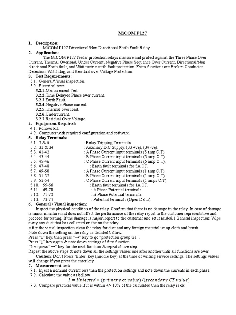 MiCOM P127 | Relay | Electrical Equipment