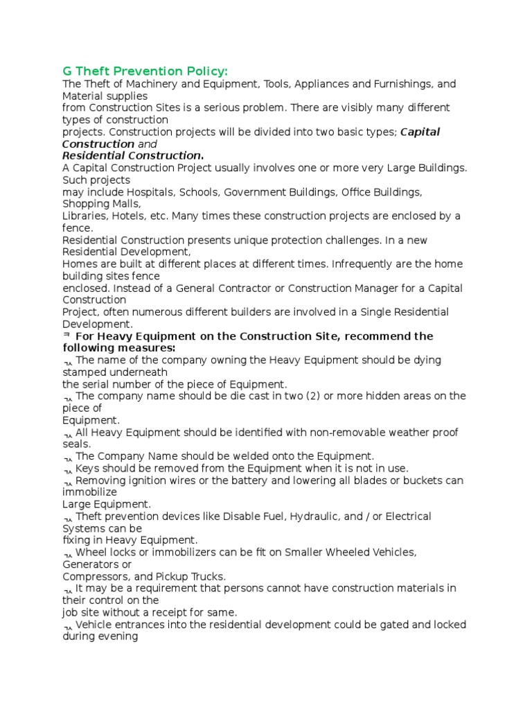 Site Security Plan | PDF | Security Guard | Security