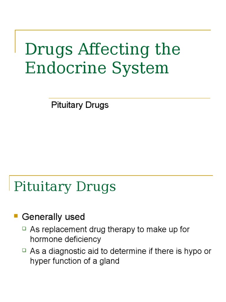 Drugs Affecting the Endocrine System (1) | Diabetes Mellitus Type 2 ...