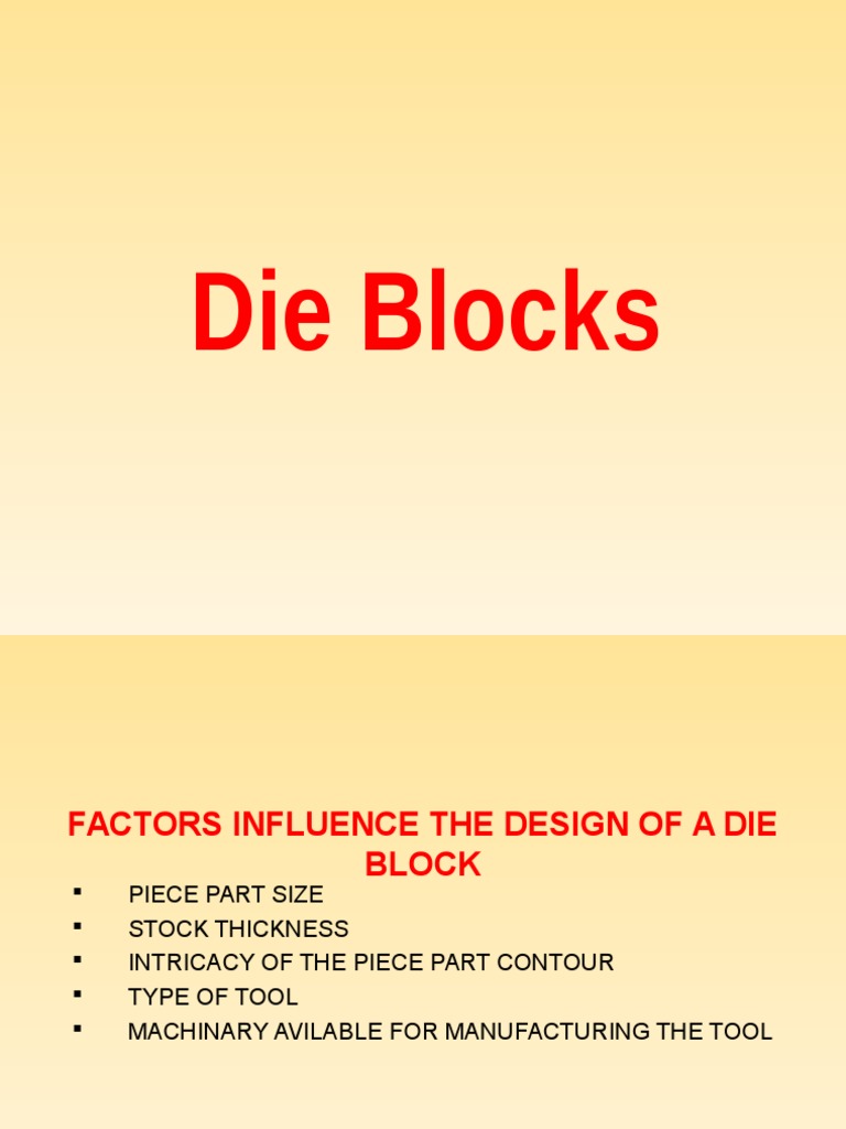 Die Blocks | PDF | Screw | Steel