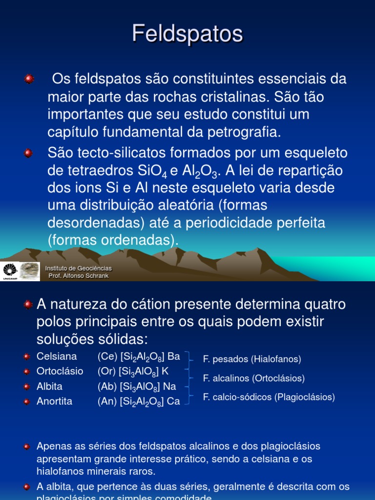 Características e classificação dos feldspatos | PDF | Quartzo ...