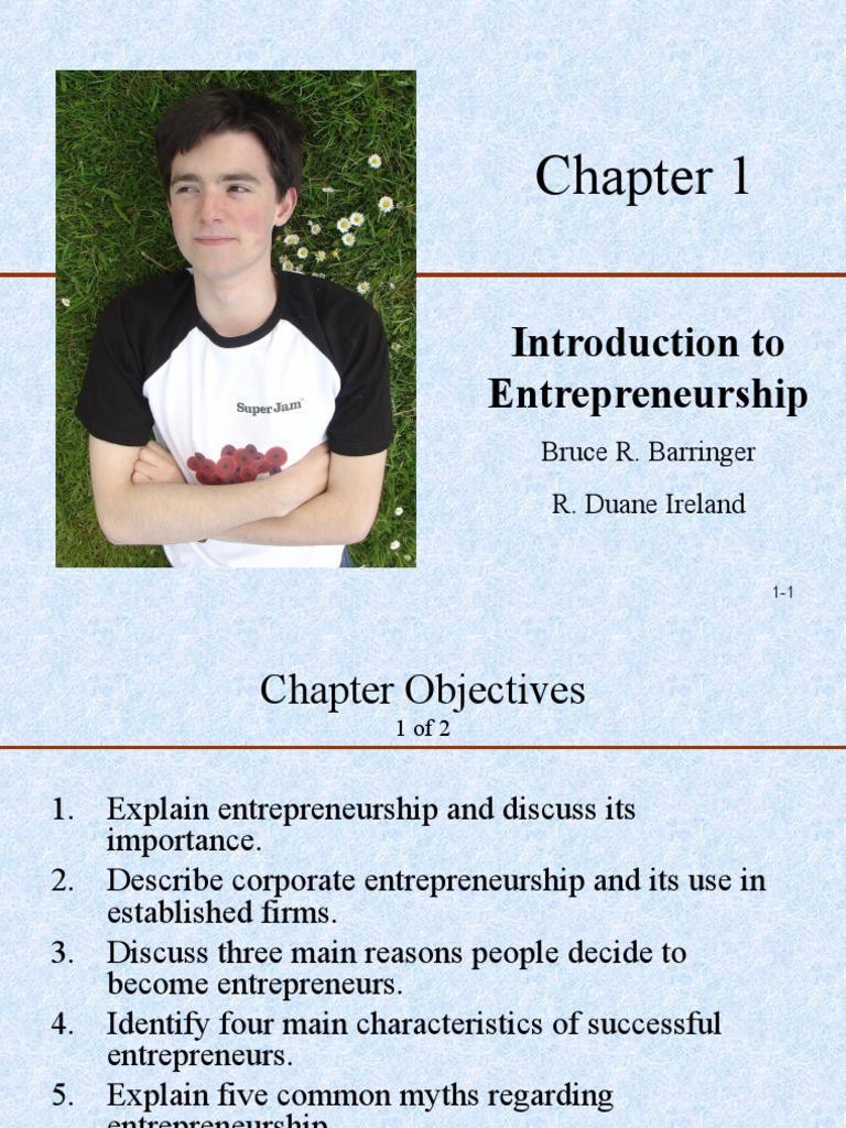Barringer 01 Intro To Entrepreneurship | PDF | Entrepreneurship ...