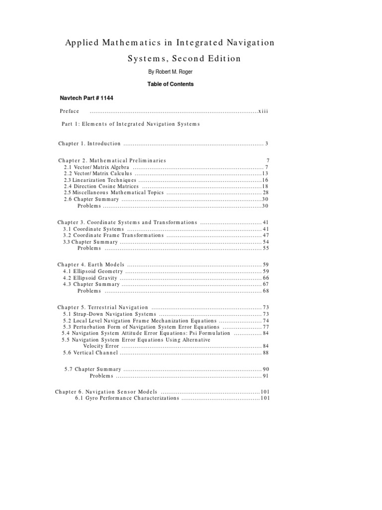Integrated Navigation Systems Guide | PDF | Kalman Filter | Inertial Navigation System