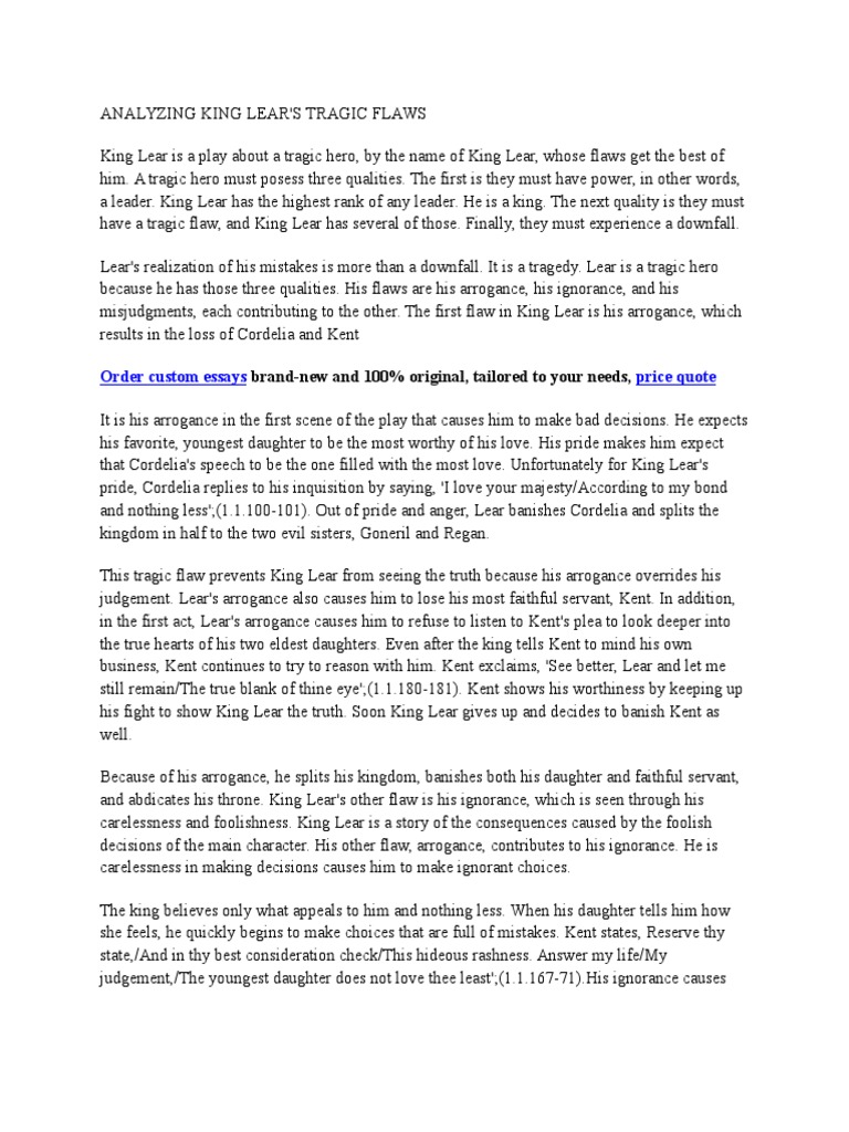 Analyzing King Lear | PDF | King Lear