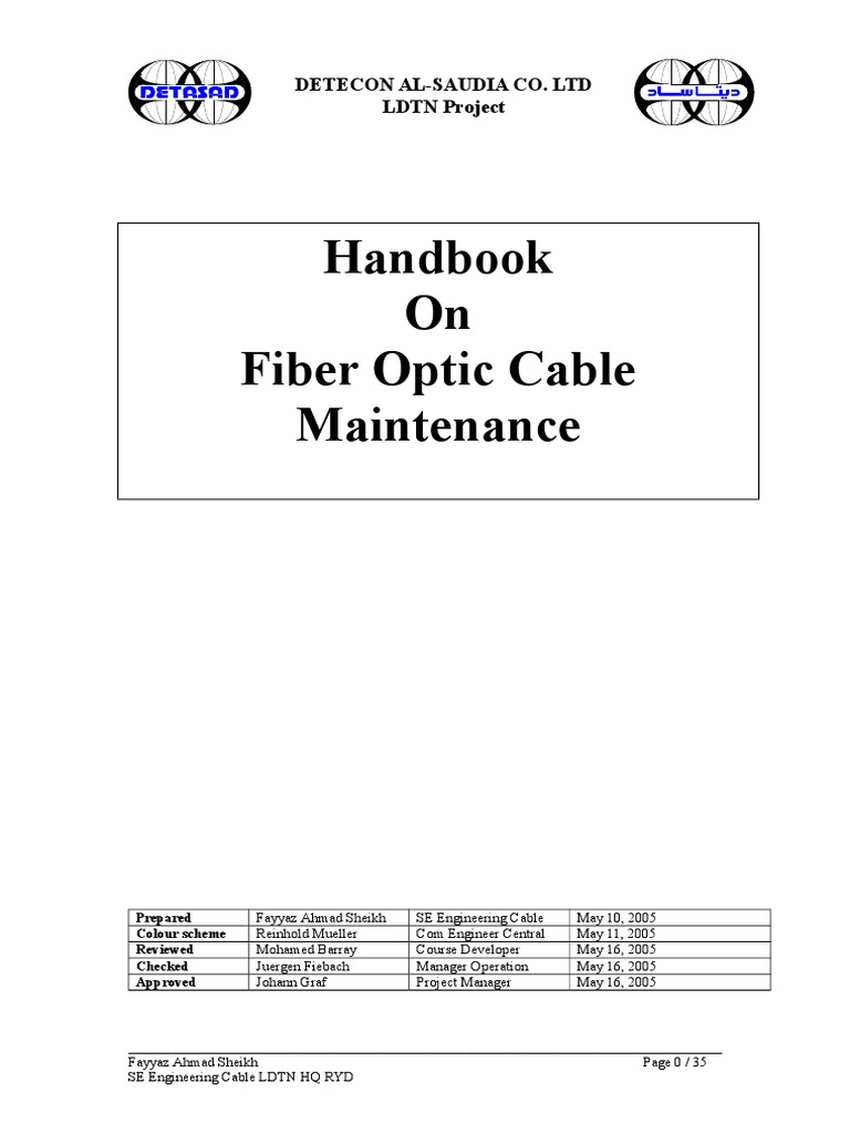 Fiber Handbook | PDF | Optical Fiber | Dispersion (Optics)