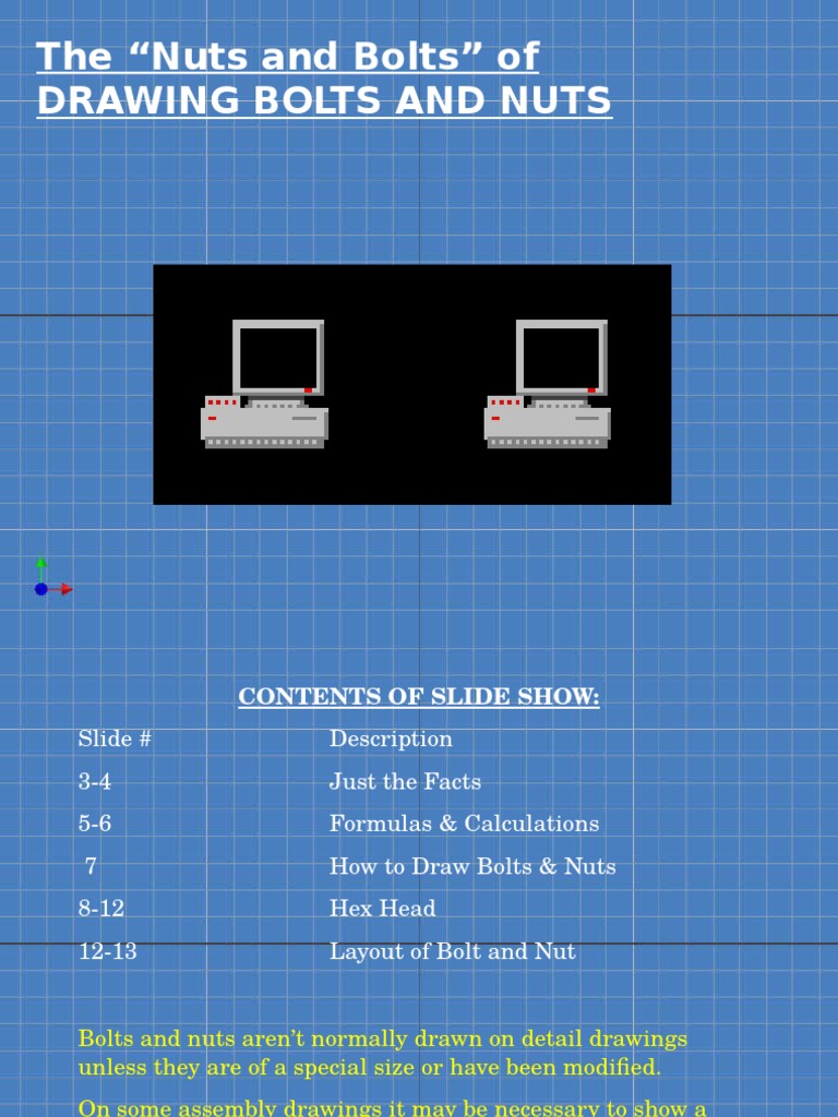 How To Draw Bolts & Nuts | PDF | Screw | Nut (Hardware)