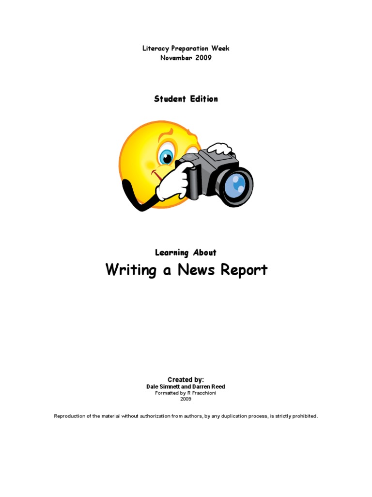 Student Guide to Writing News Reports | PDF