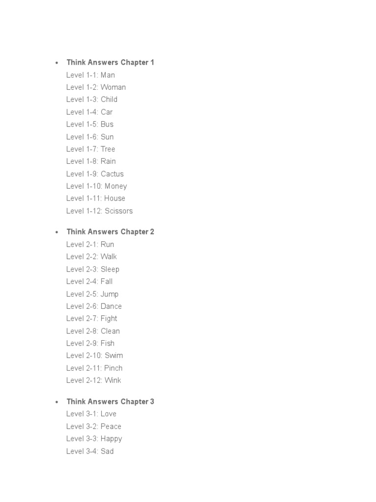 Think Answers Chapter 1 | PDF | Leisure