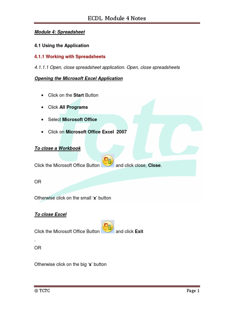 Module 4 | PDF | Spreadsheet | Microsoft Excel