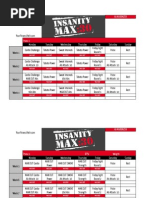 The Max Out Workout Calendar - Insanity Max 30 | PDF