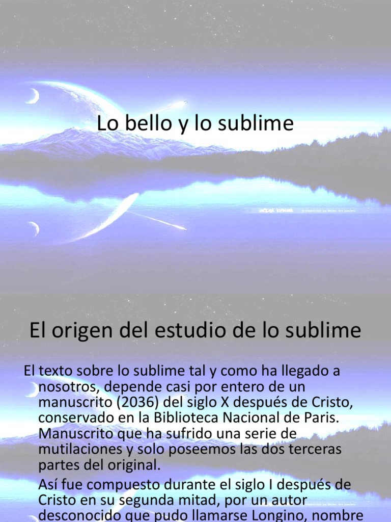 Lo Bello y Lo Sublime | Motivación | Autosuperación