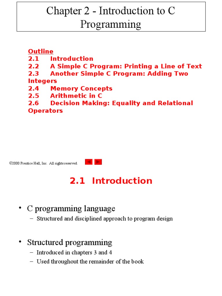 2000 Prentice Hall, Inc. All Rights Reserved | PDF | C (Programming ...