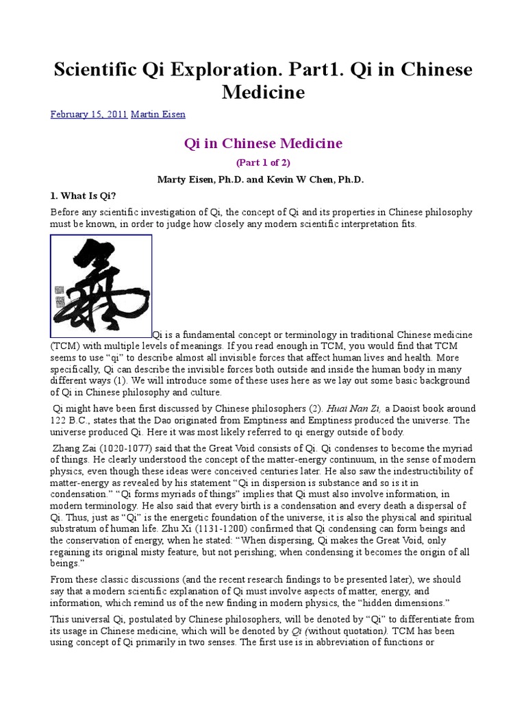 Understanding Qi in Chinese Medicine | PDF | Qi | Traditional Chinese ...
