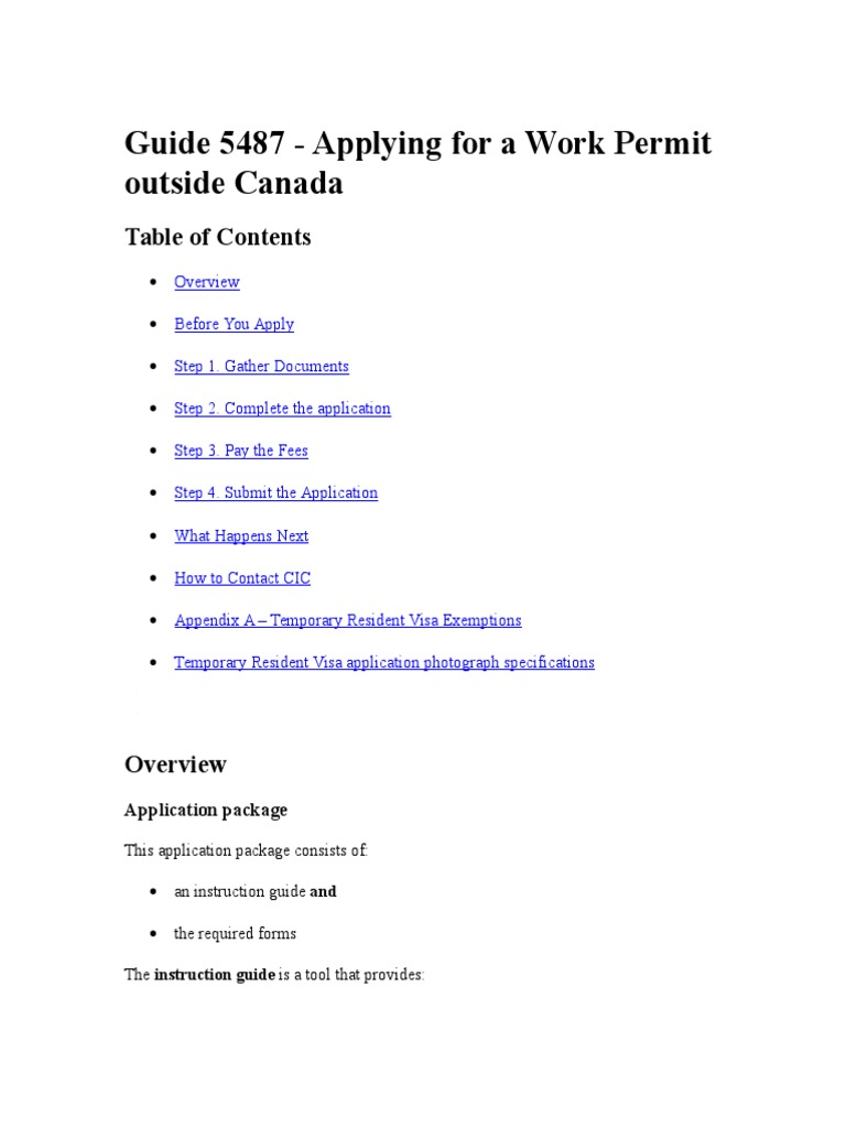 Applying for a Work Permit Outside Canada | Travel Visa | Marriage