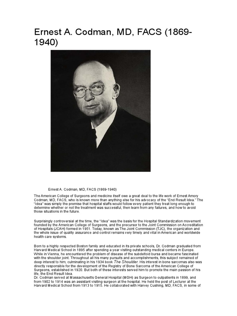 Codman | PDF | Surgery | Joint Commission