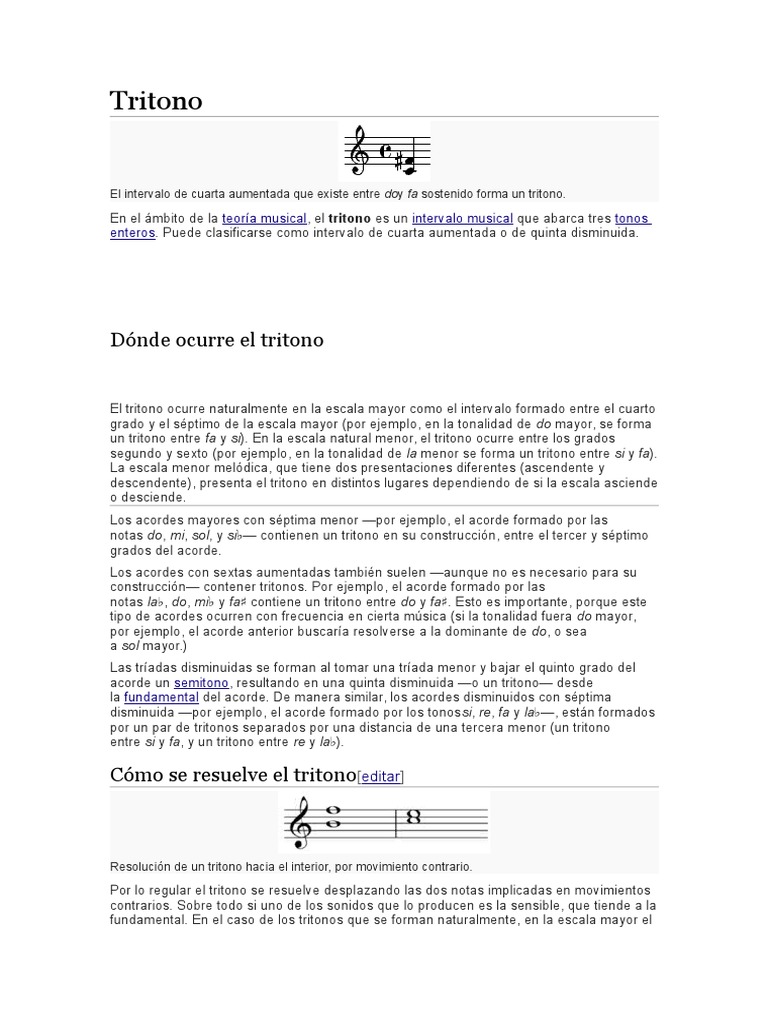 El Tritono | PDF | Acorde (Música) | Escala (música)